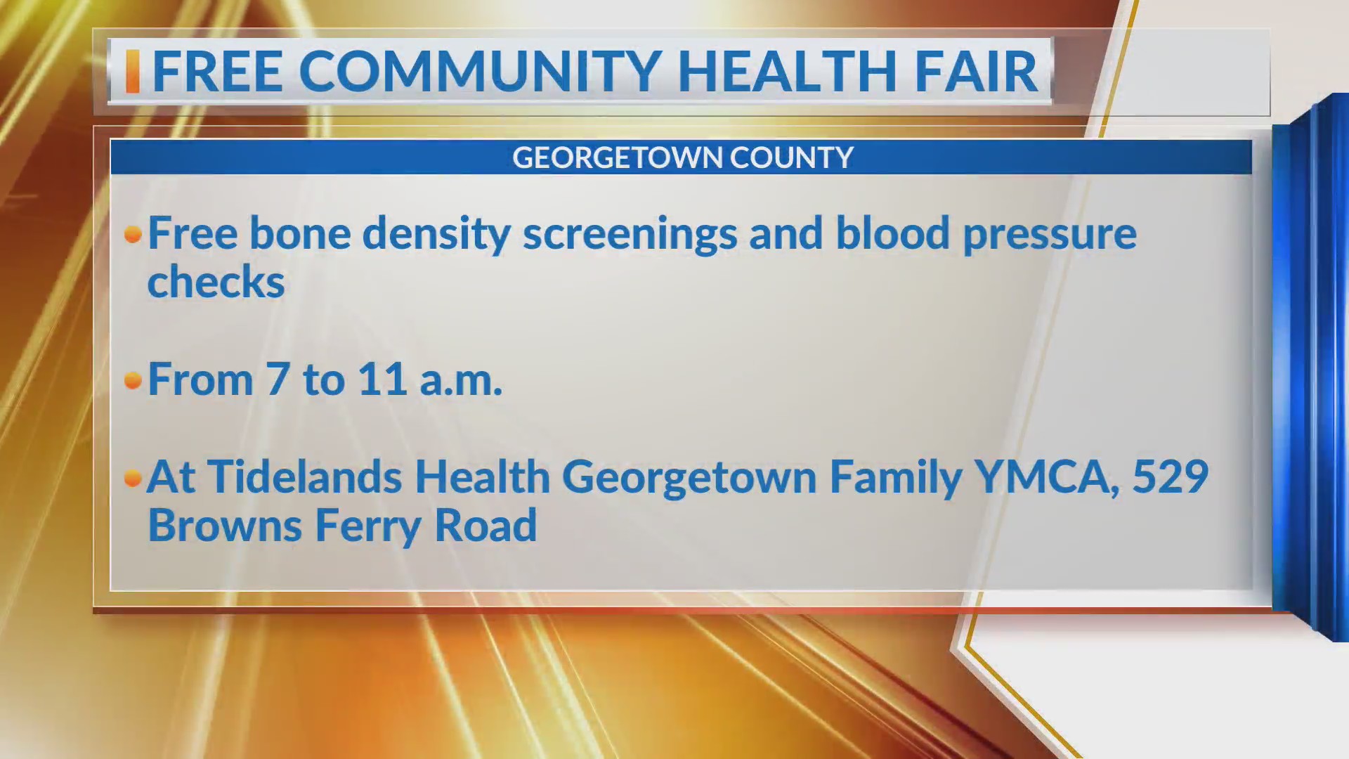 Free Community Health Fair in Georgetown County