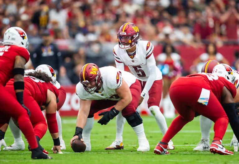 Where did the Commanders' offensive line rank for the 2024 season?