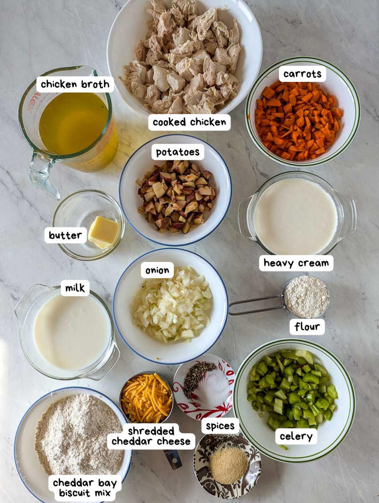 Cheddar Bay Biscuit Chicken Pot Pie is a One-Pan Wonder