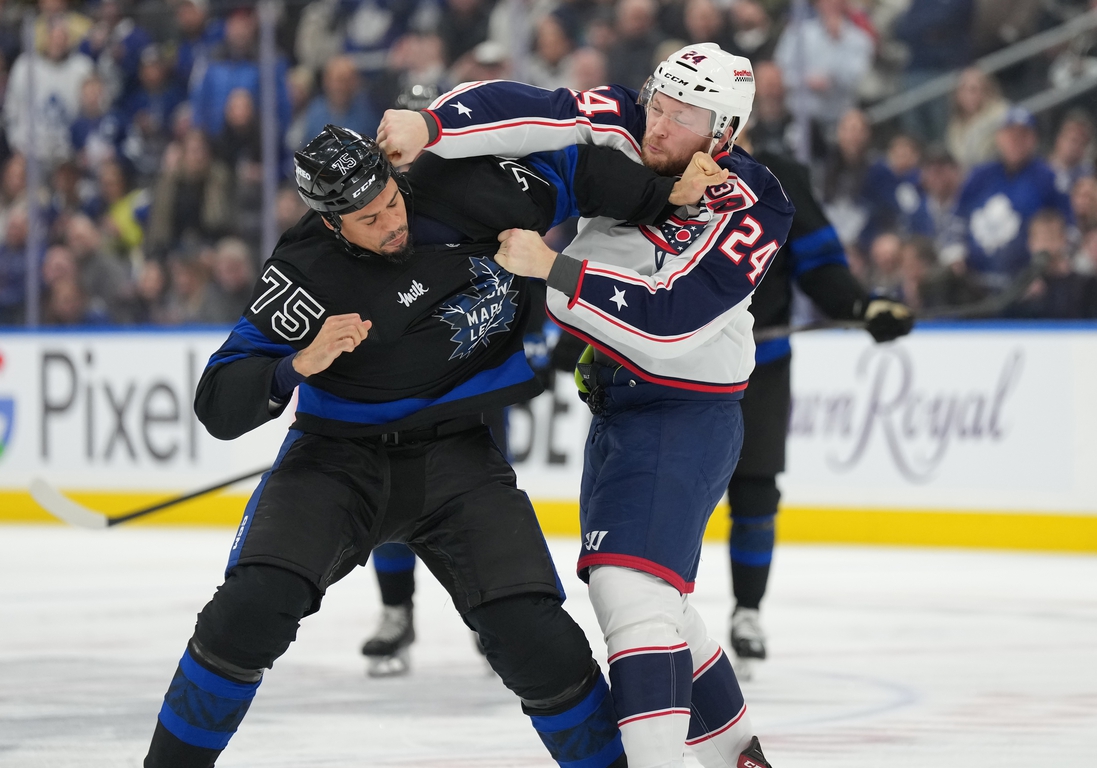 Our top hockey fight photos of the 2024-25 NHL season, so far