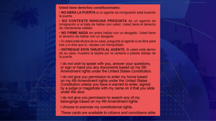 LA schools distributing ‘Know Your Rights’ cards to immigrant families