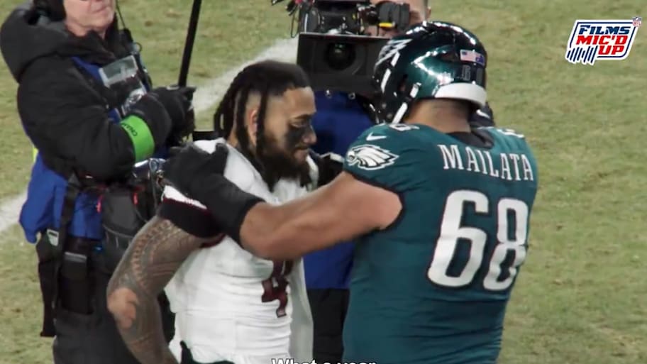 Mics Caught Jordan Mailata’s Powerful Message to Frankie Luvu After ...