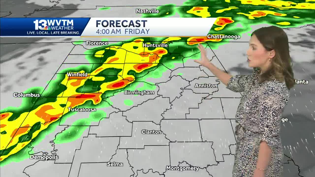 Springlike weather in Alabama's 7-day forecast with rain and gusty ...