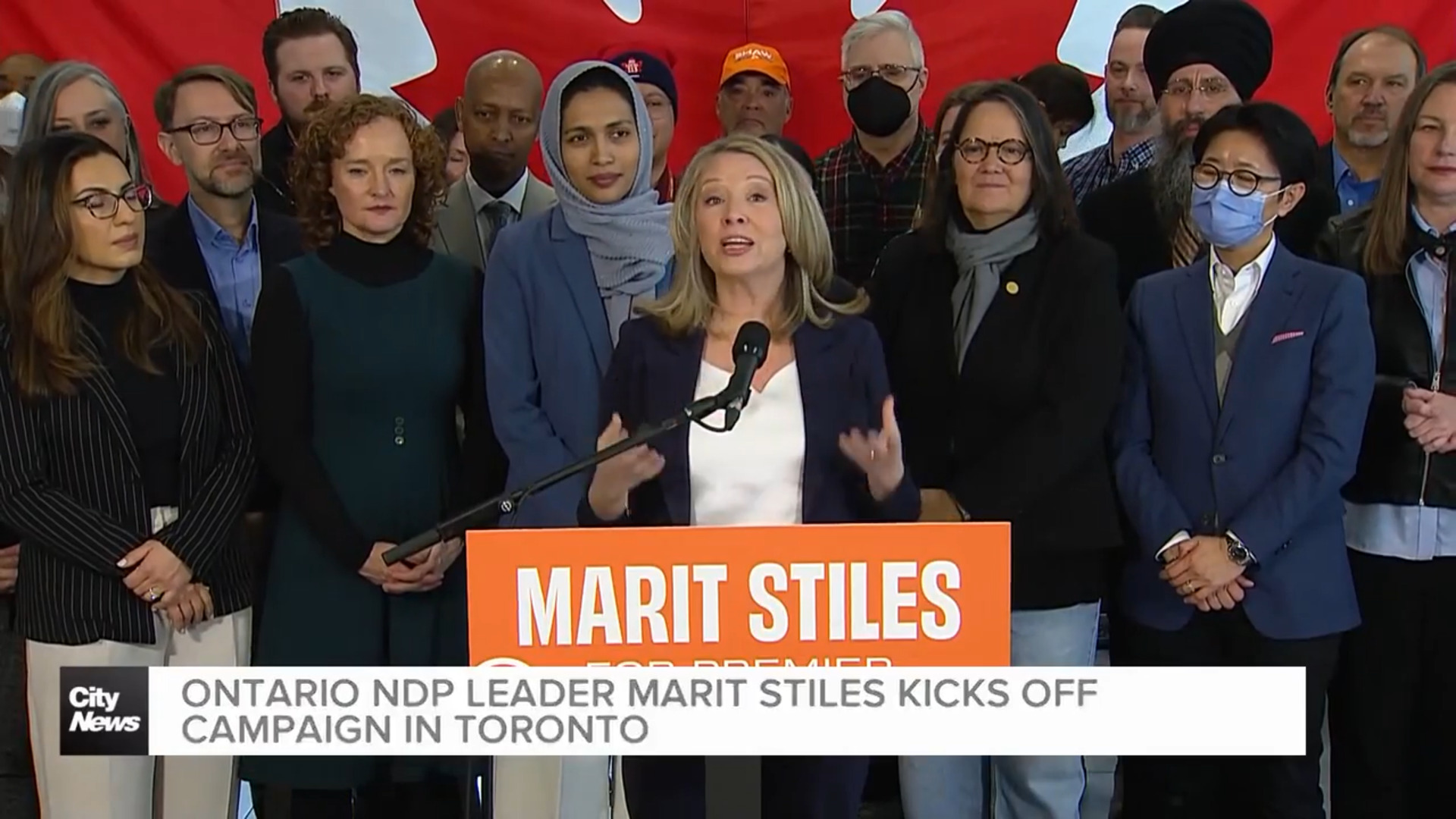 Ontario NDP leader Marit Stiles kicks off campaign in Toronto