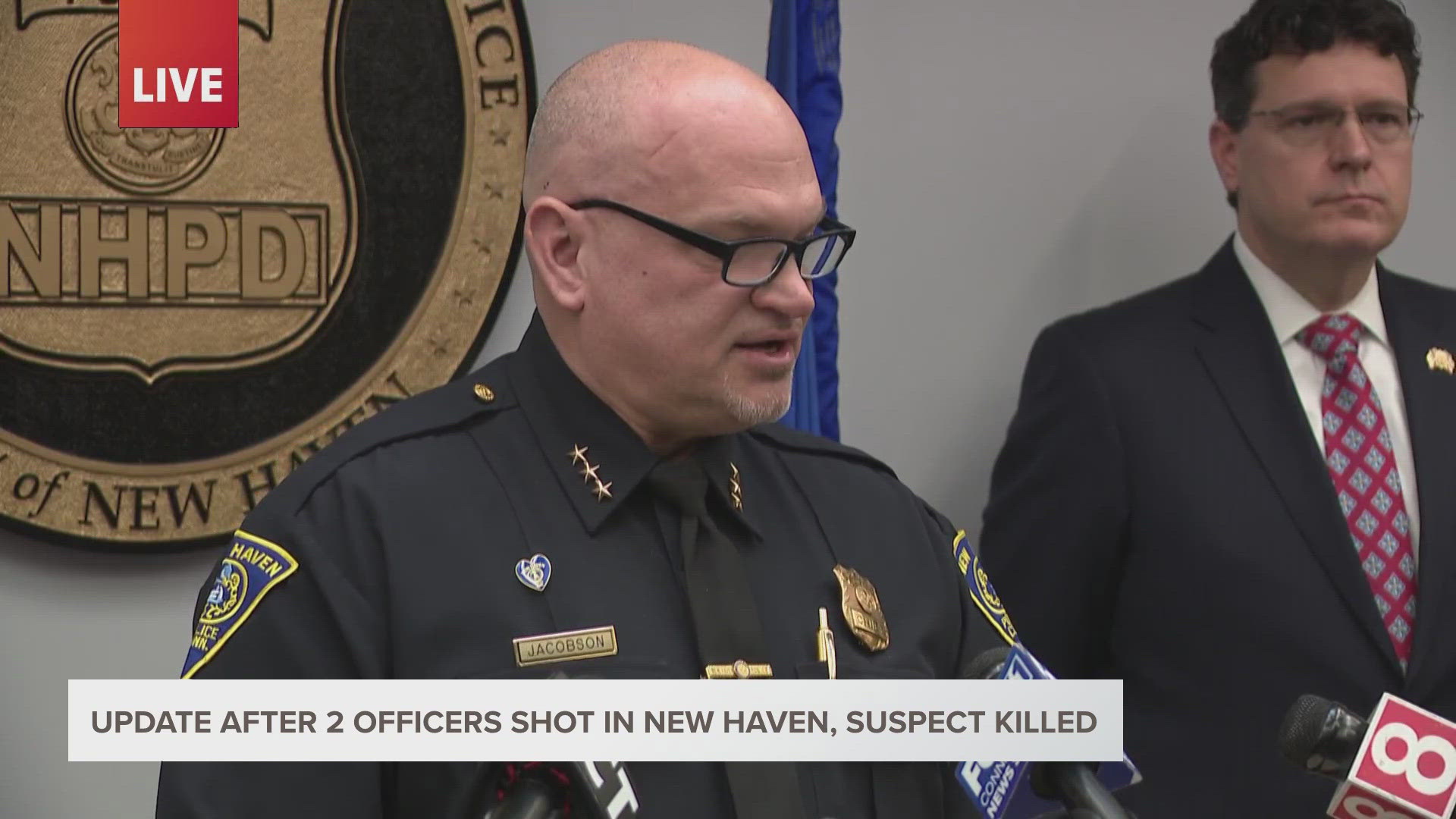 New Haven police update on officers shot, suspect killed