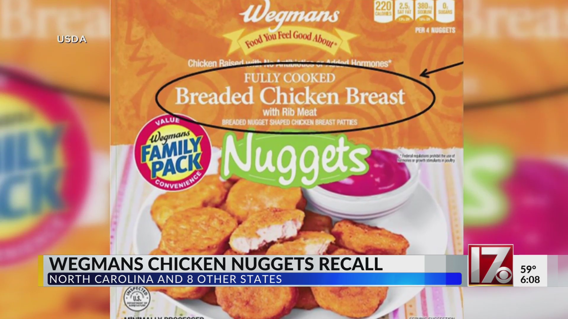 Wegman's chicken nugget recall issued in 8 states