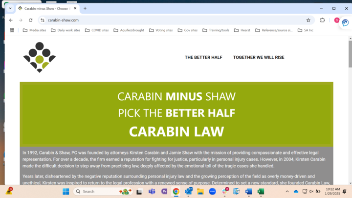 San Antonio firm Carabin Shaw sues ex-partner over cheeky website stunt