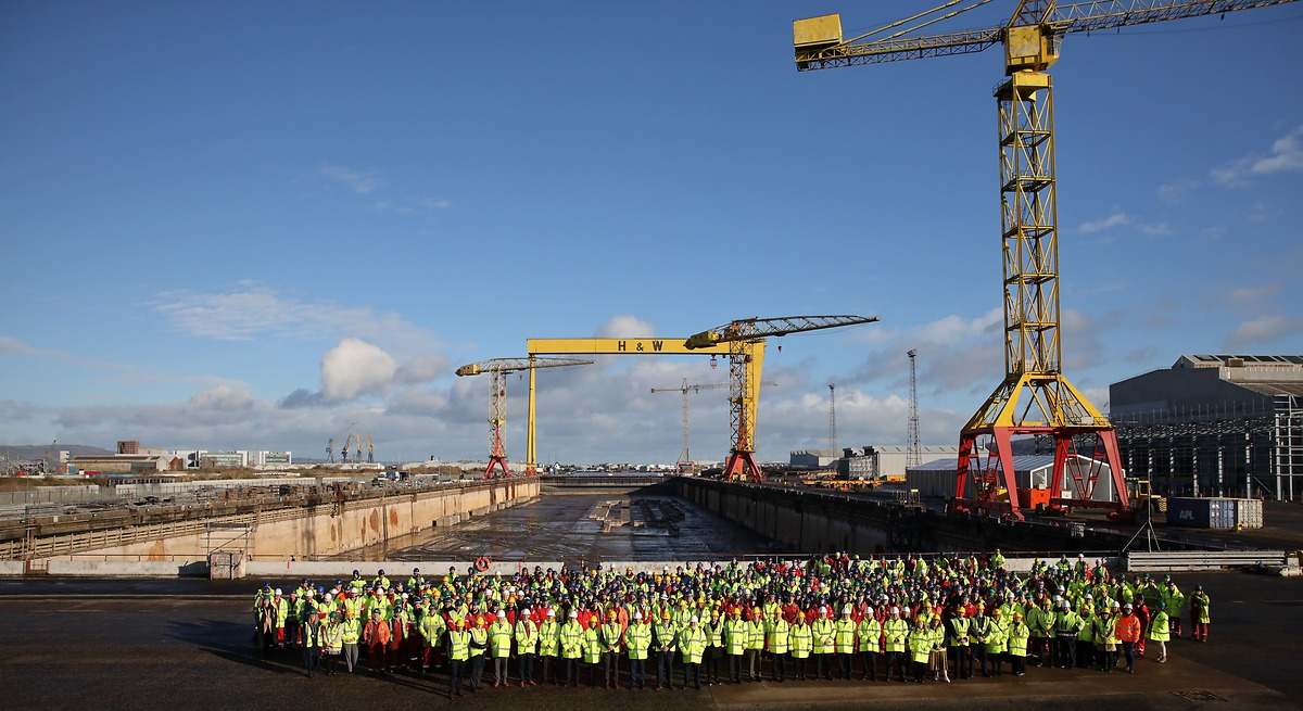 Navantia comienza en Belfast la integración de Harland & Wolff