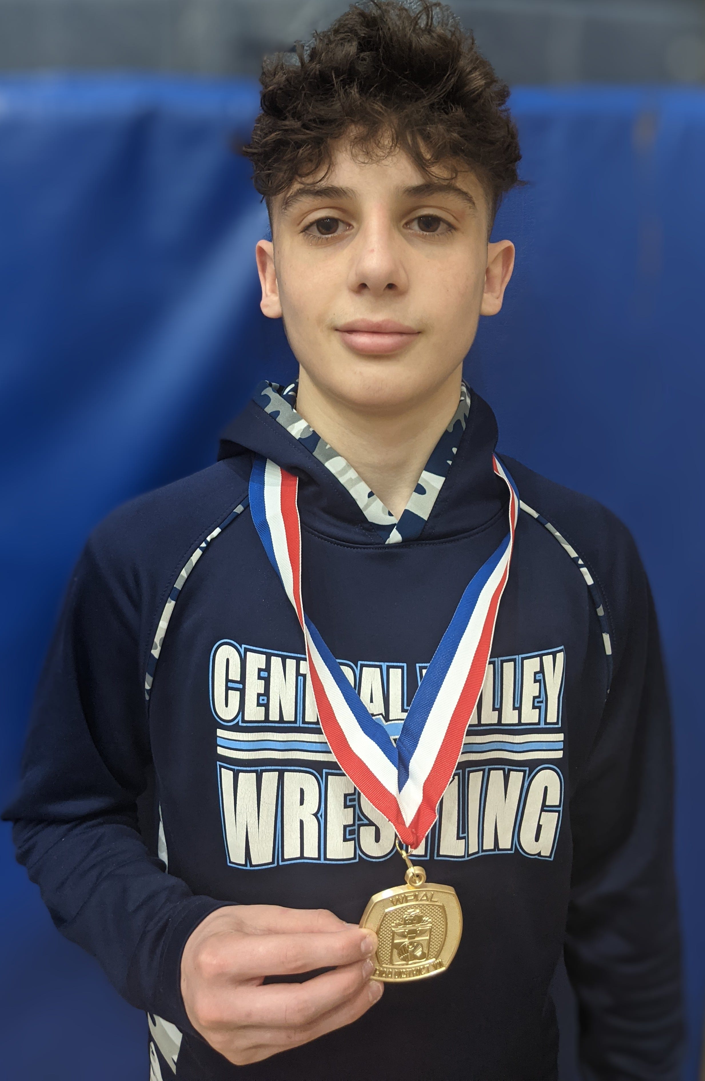 Central Valley junior wrestler captures milestone victory Monday
