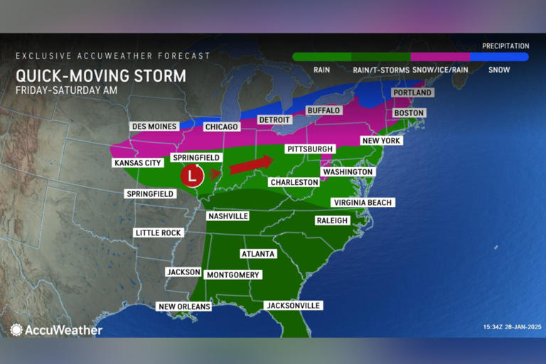 Winter Storm Map Shows Which States Will Be Hit This Weekend