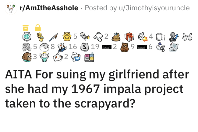 Unhinged Girlfriend Sends Boyfriend's Beloved '67 Impala Project Car to ...