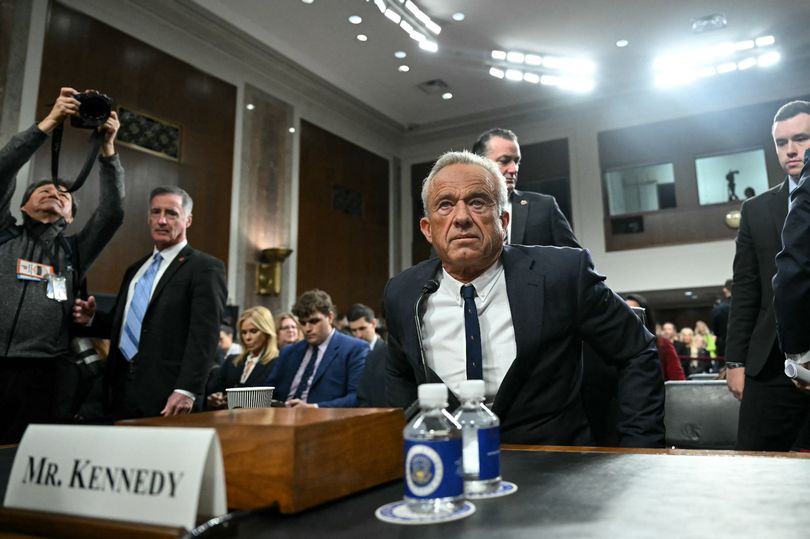 RFK Jr. hearing chaos as screaming protestors carried out after he ...