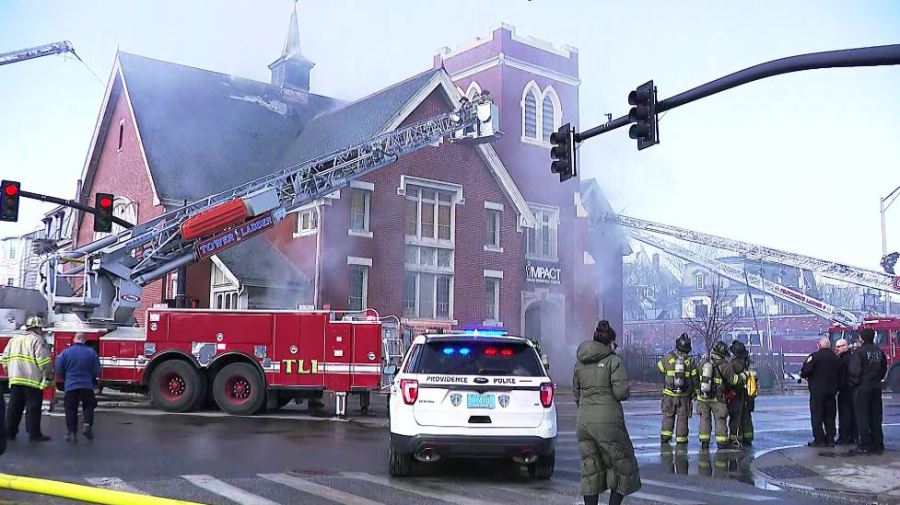 ‘We will rise above this flame’: Fire breaks out at Providence church