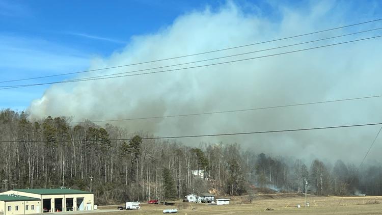 'Out of control' wildfire burning in Western North Carolina