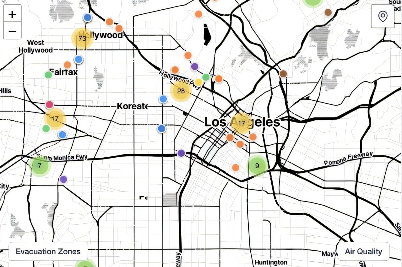 Student creates online hub for wildfire relief with interactive map