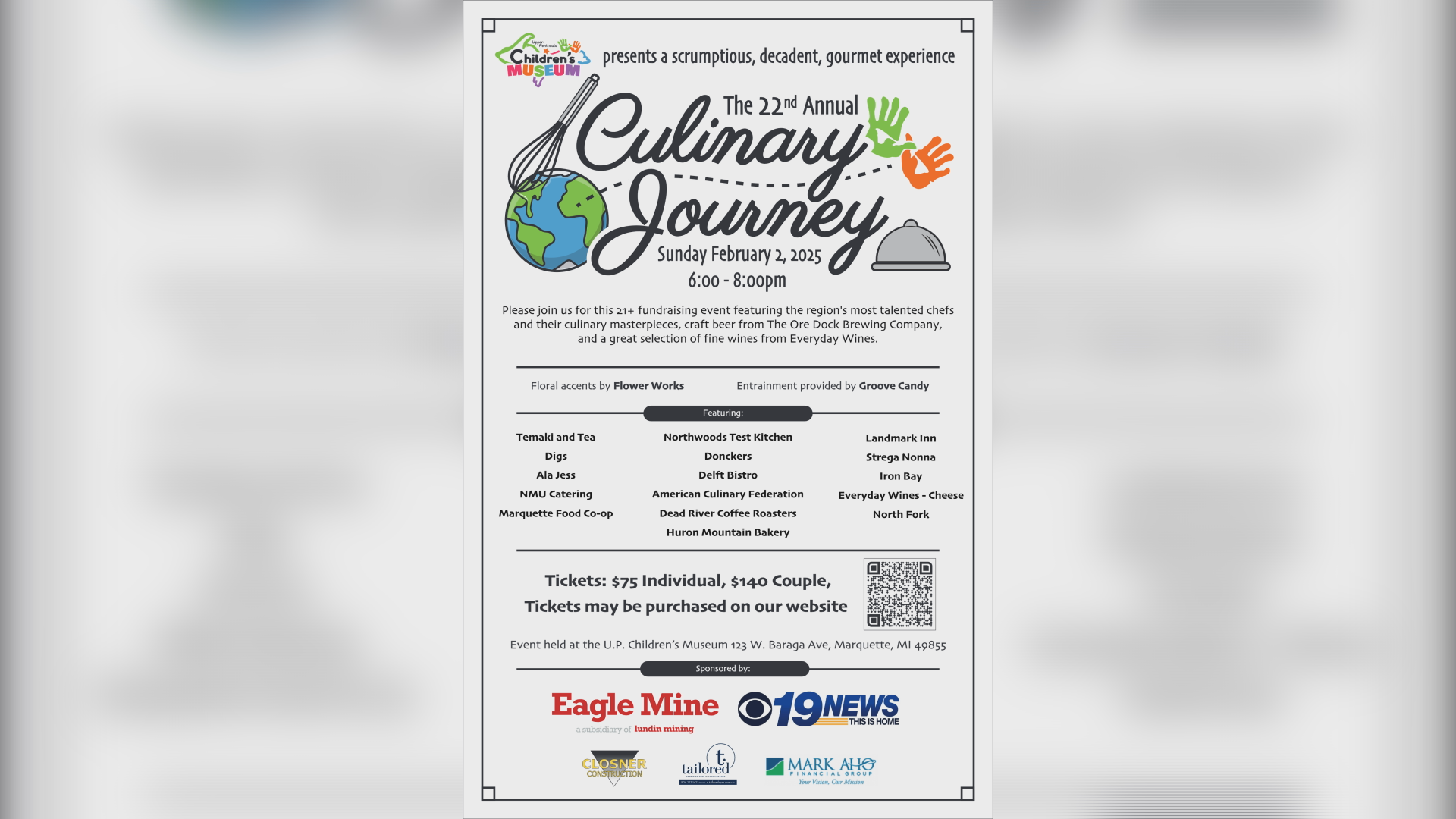 UP Children’s Museum to host 22nd annual Culinary Journey fundraiser