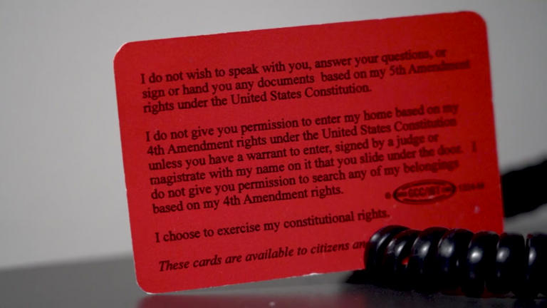 Viral Red ‘know your rights' cards gain attention amid immigration ...