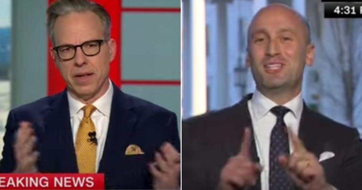 Watch Jake Tapper Run for the Hills as Stephen Miller Catches Him in ...