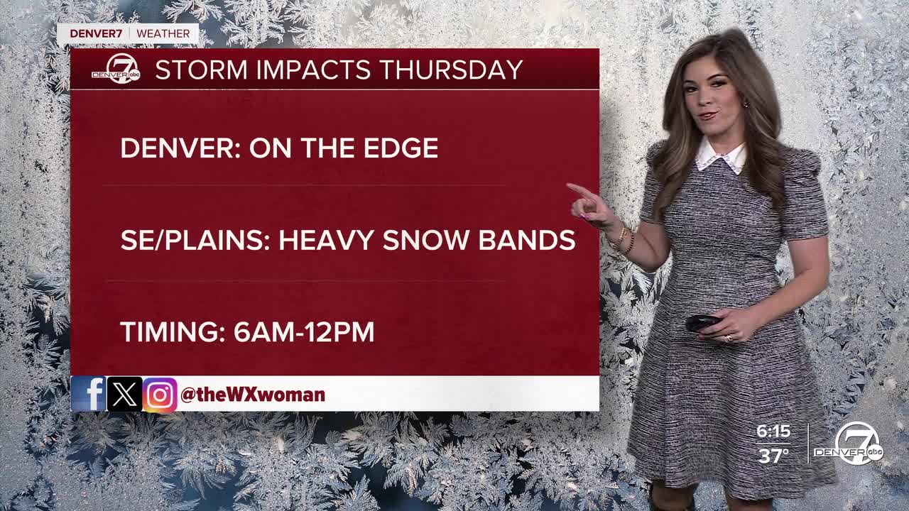 Snowy Thursday morning around Denver metro, E. Plains