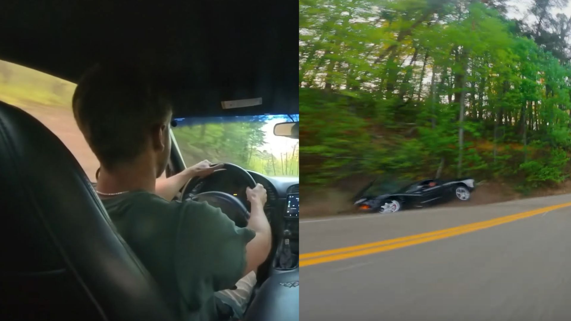 Oversteer Leads To Corvette Crash