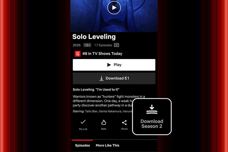 Netflix’s Season Download button arrives on iOS
