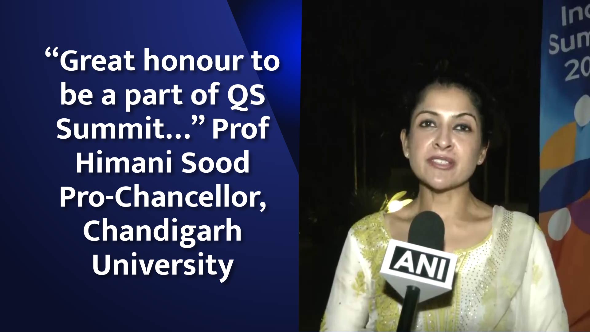 “Great honour to be a part of QS Summit…” Prof Himani Sood Pro ...