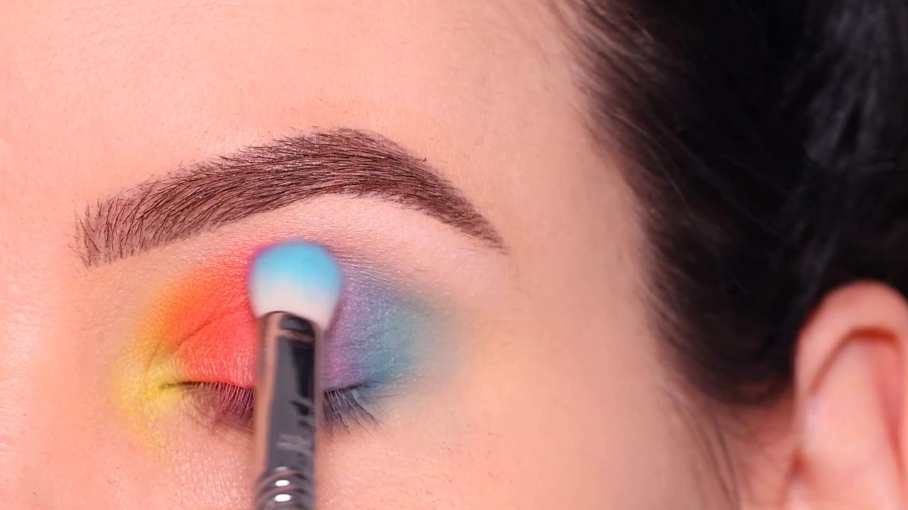 Step-by-Step Rainbow Eye Makeup Tutorial