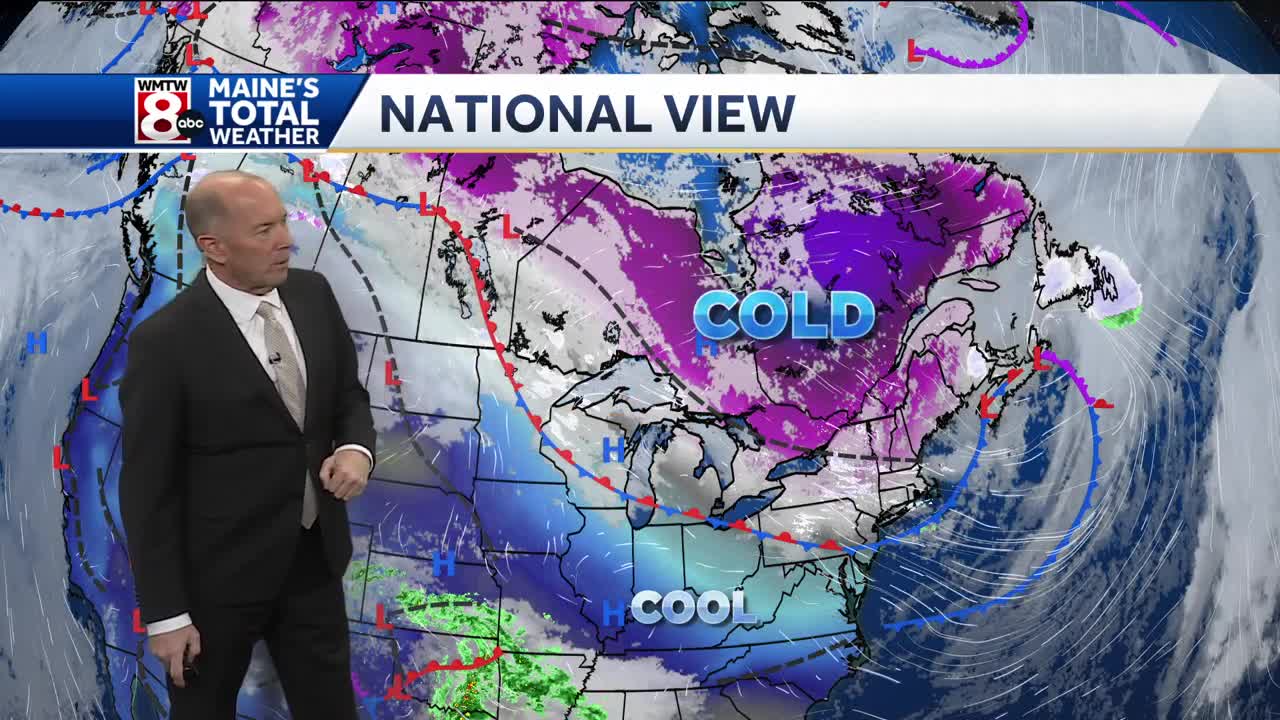 Cold sunshine along with a gusty wind on Thursday