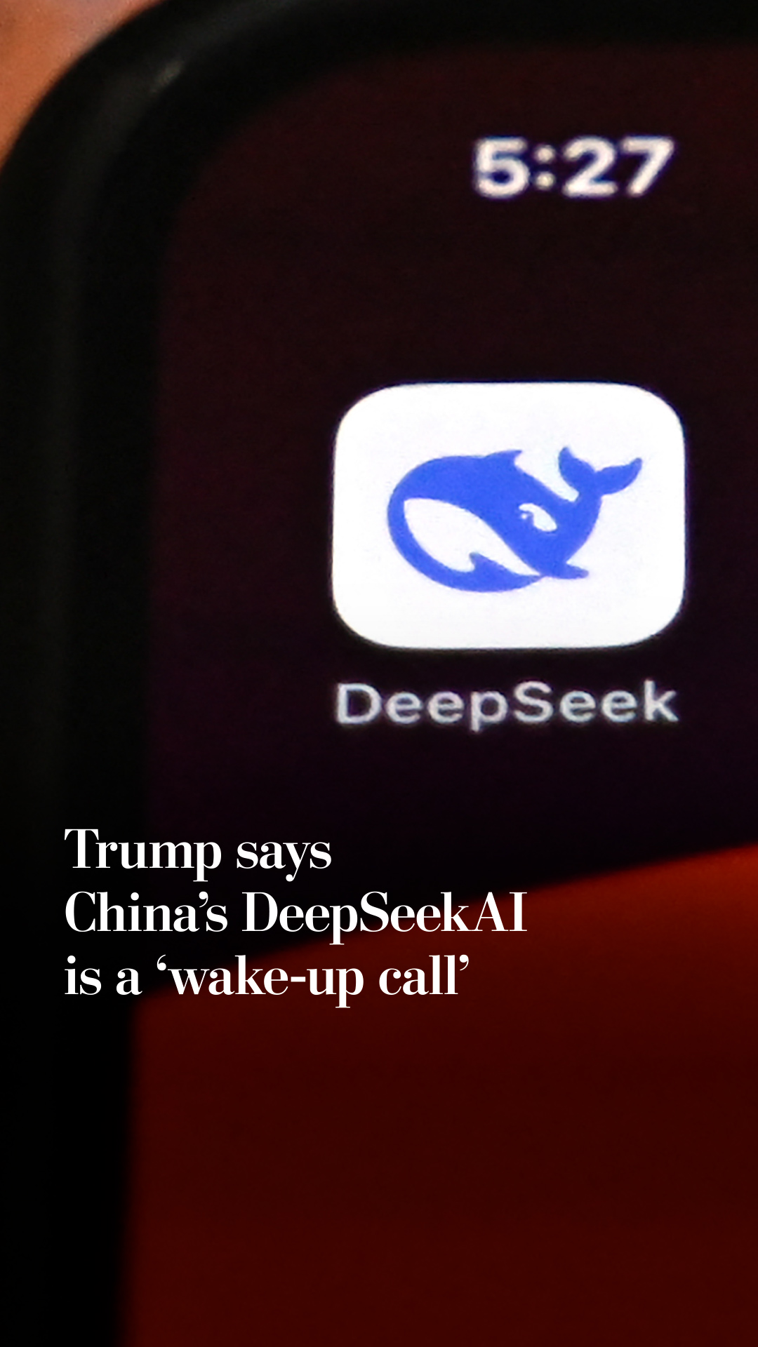 Trump says China’s DeepSeekAI is a ‘wake-up call’