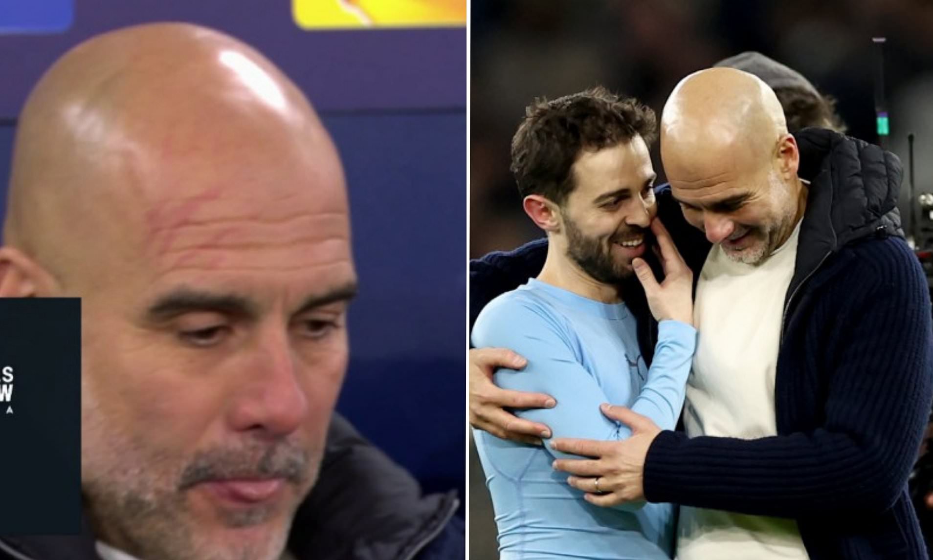 Pep Guardiola spotted with scratches on his head AGAIN in second half ...
