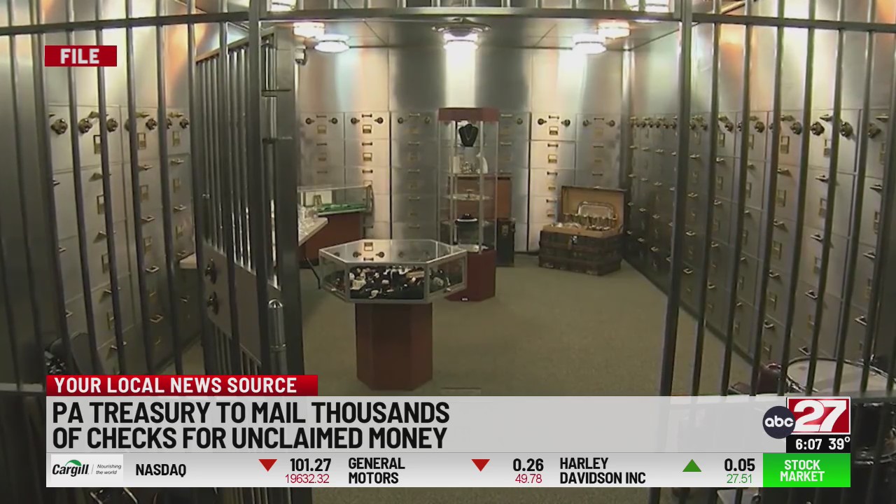 PA Treasurer to mail thousands of checks for unclaimed money