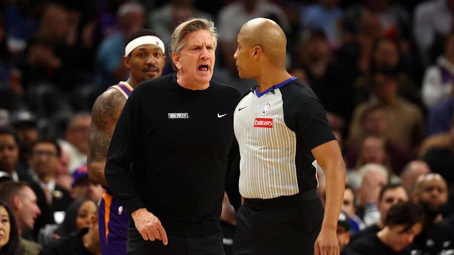 Furious Chris Finch held back from official after ejection against Suns