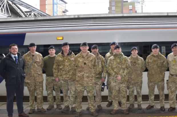 REME and Royal Yorkshire Regiment personnel tour Leeds station