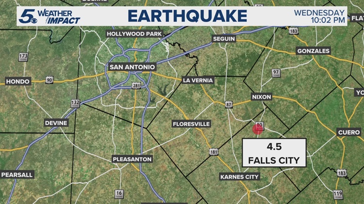 4.5 magnitude earthquake confirmed near Falls City