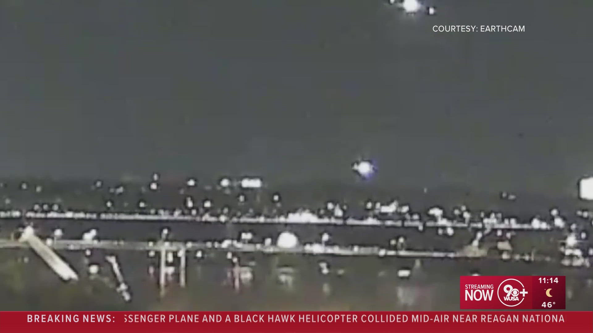 Video shows moment plane collided with Black Hawk helicopter