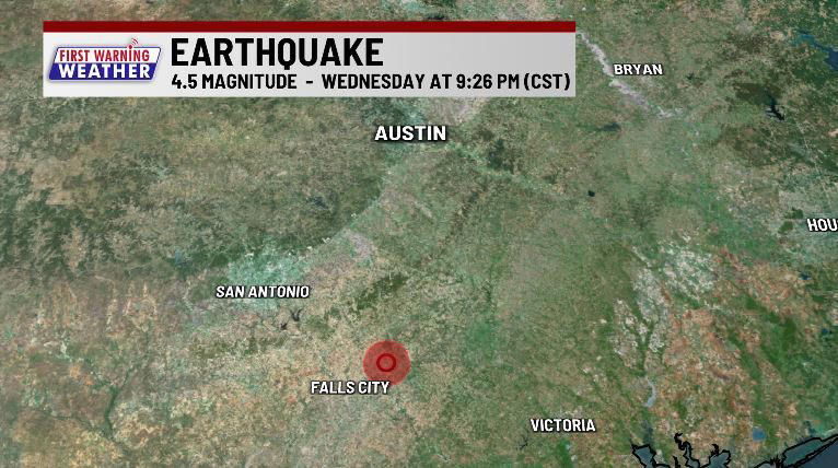 Texans experience 4.5 earthquake near San Antonio Wednesday night