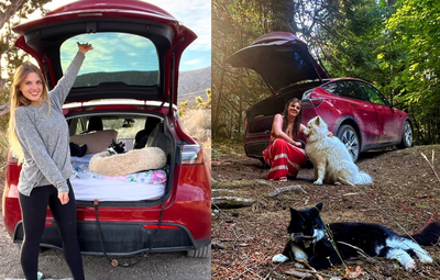 女辭職帶2毛孩「一起住特斯拉」旅行 沒租房每月省下6萬多元