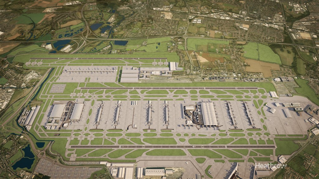 Map shows how much Heathrow Airport will expand by with its new third ...
