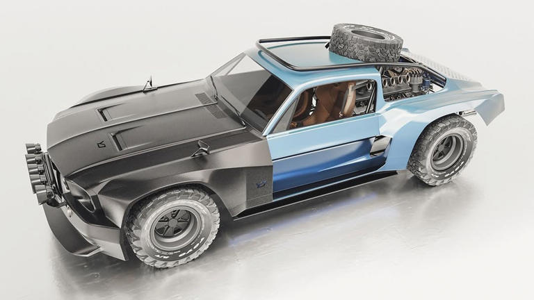 Mustang Fastback Gets Dramatic Mid-Engine Off-Road Render