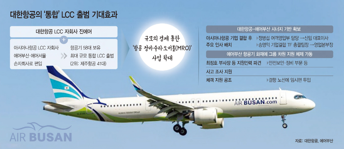LCC 통합 앞둔 대한항공, '규모의 경제'로 정비·안전 힘준다