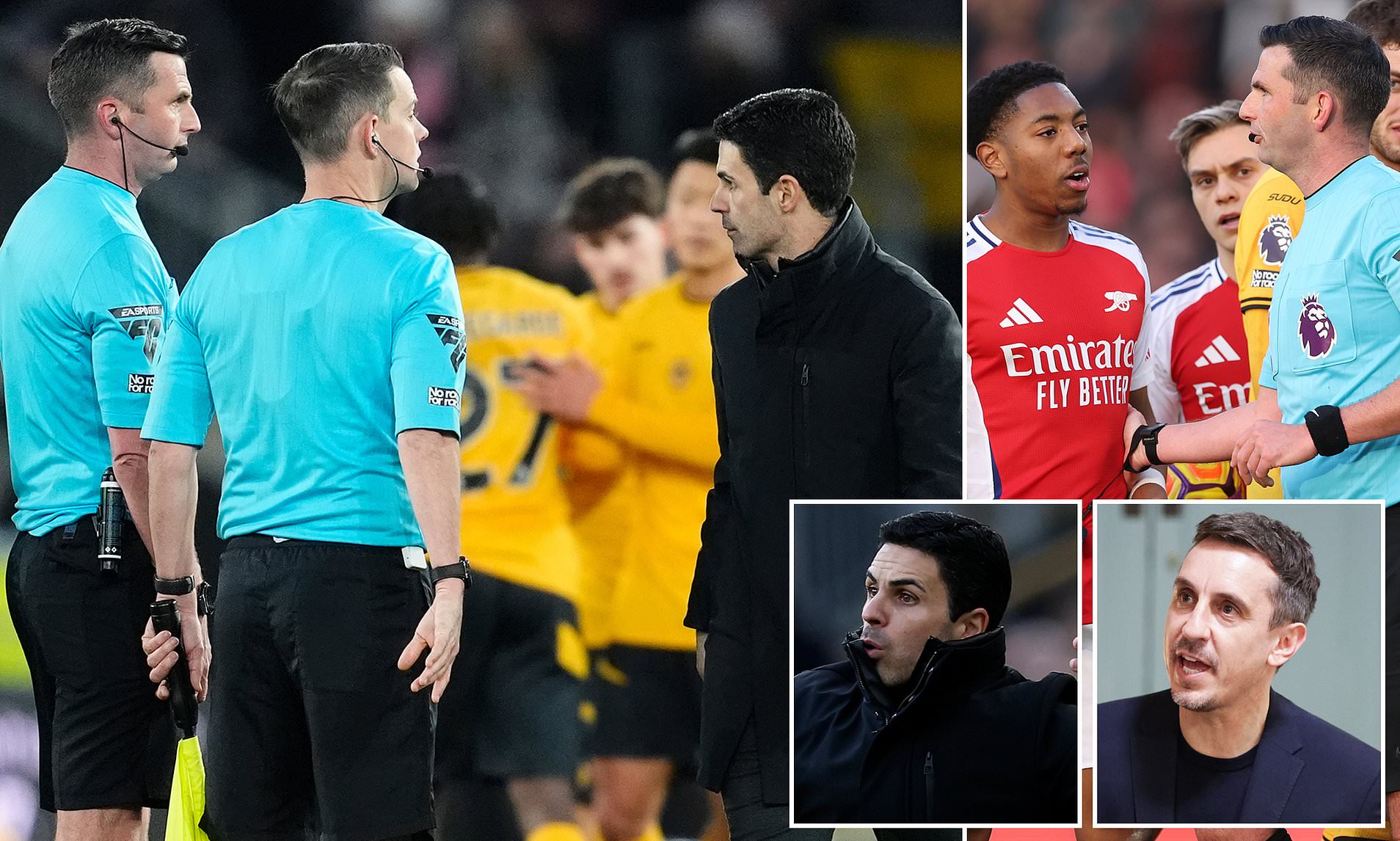 Gary Neville accuses Mikel Arteta of influencing Arsenal fans to claim ...