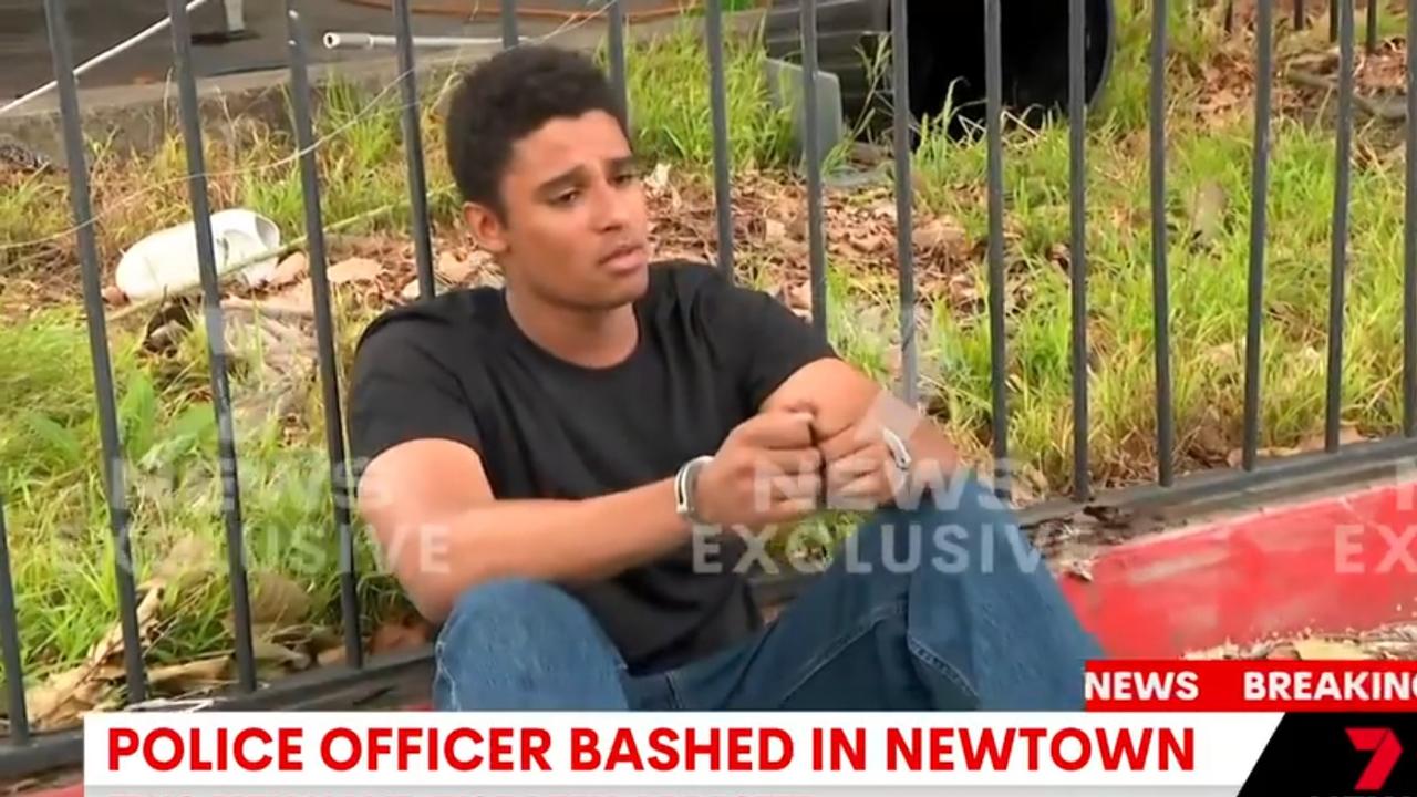 Moment that sparked alleged cop assault