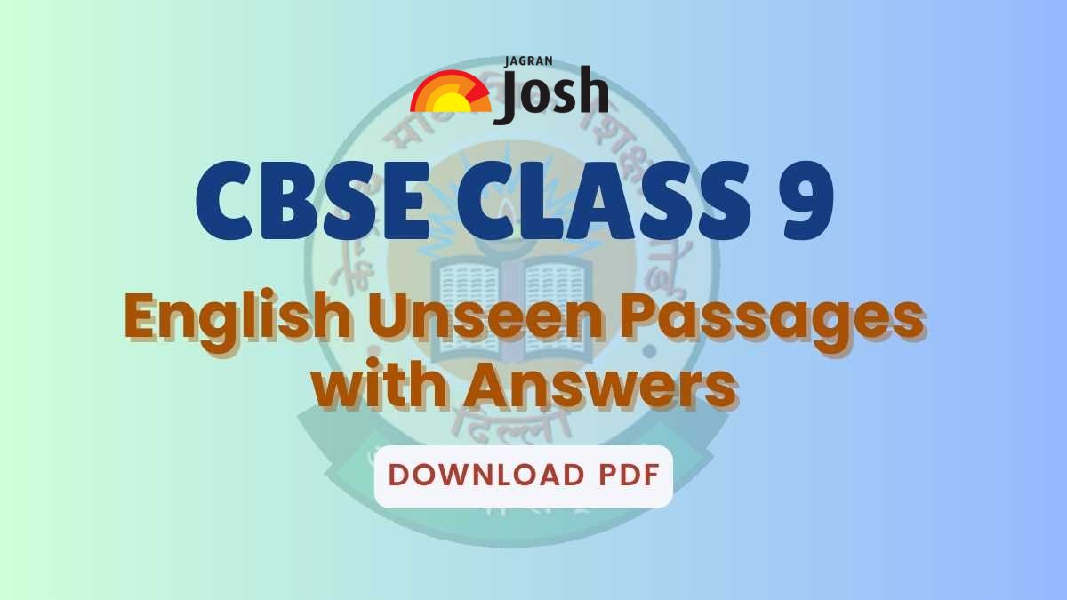 CBSE Class 9 Unseen Passages for English Exam 2025, Download Questions ...
