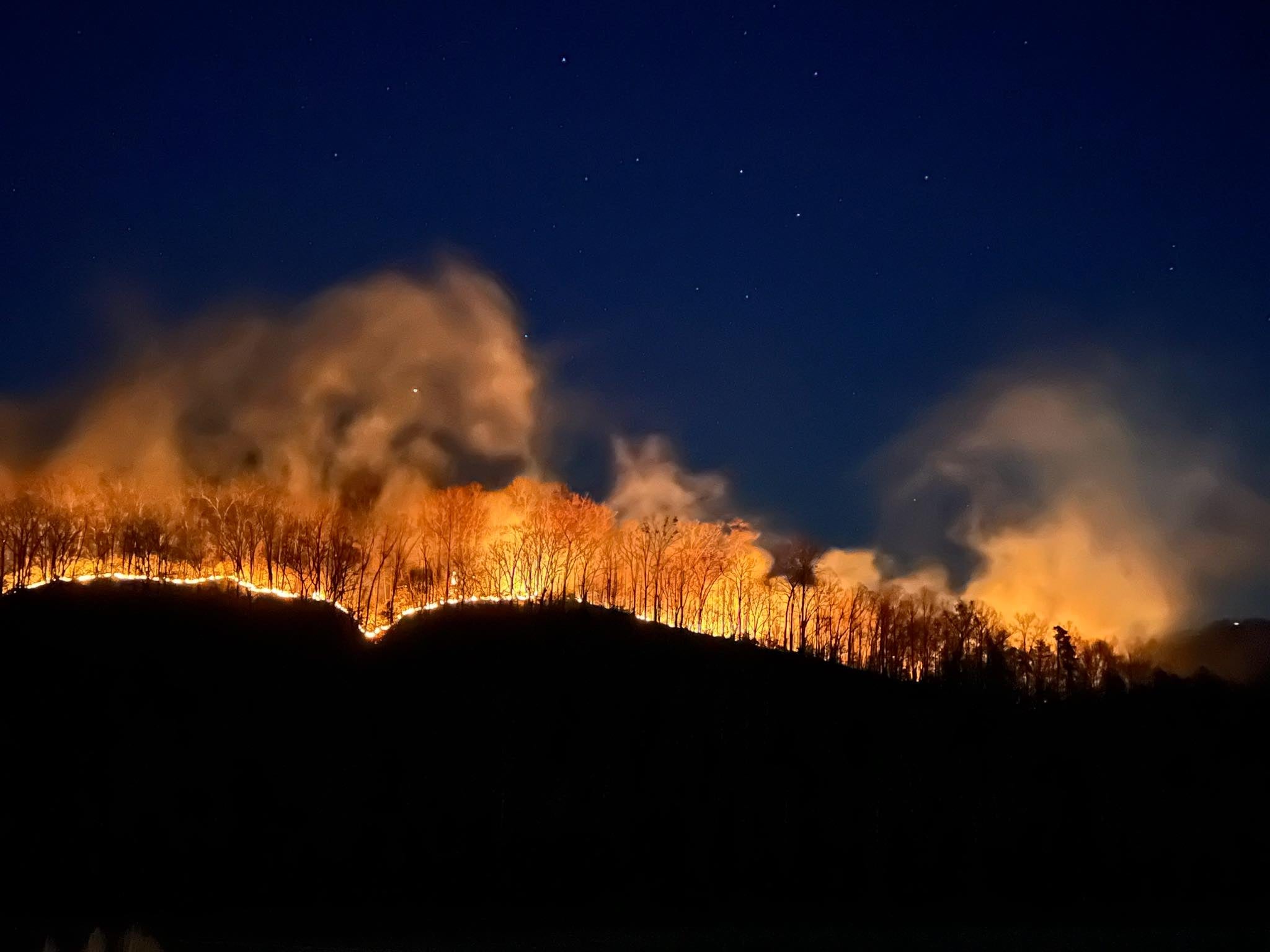 Downed power line during gusty winds erupts wildfires in Helene-ravaged ...