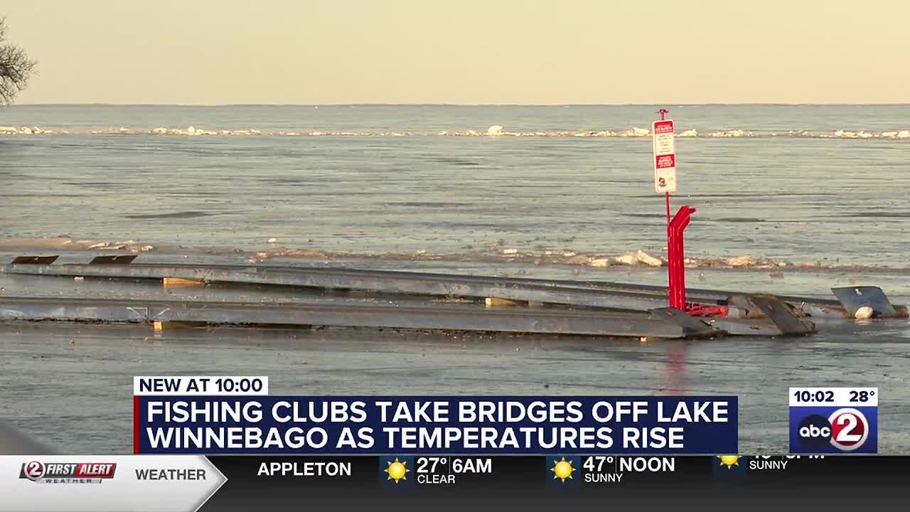 Fishing clubs take bridges off Lake Winnebago as temperatures rise