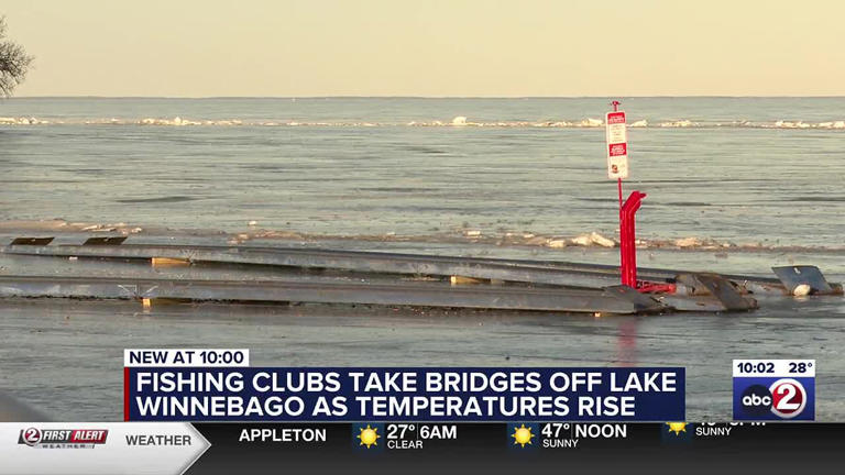 Fishing clubs take bridges off Lake Winnebago as temperatures rise