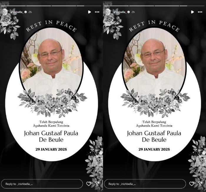 Irish Bella Berduka, sang Ayah Johan De Beule Meninggal Dunia di Belgia ...
