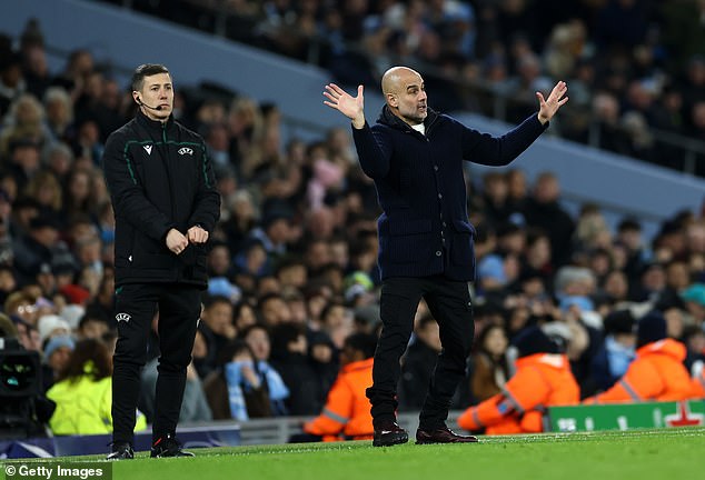 Pep Guardiola cut a frustrated man at the top of a frustrated club on a ...