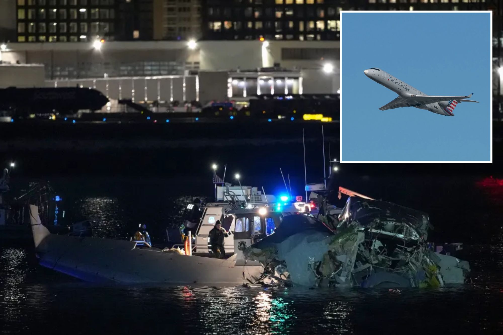 Commercial plane split in two after colliding with Black Hawk chopper ...