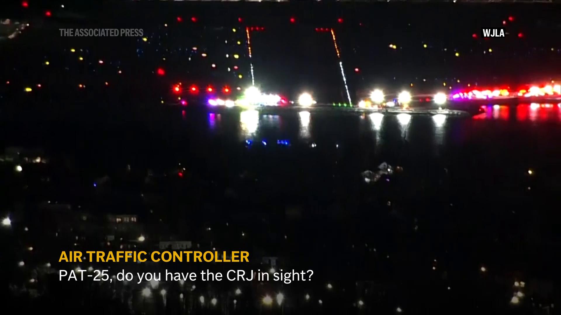 Air traffic control audio as passenger jet collides with Army ...